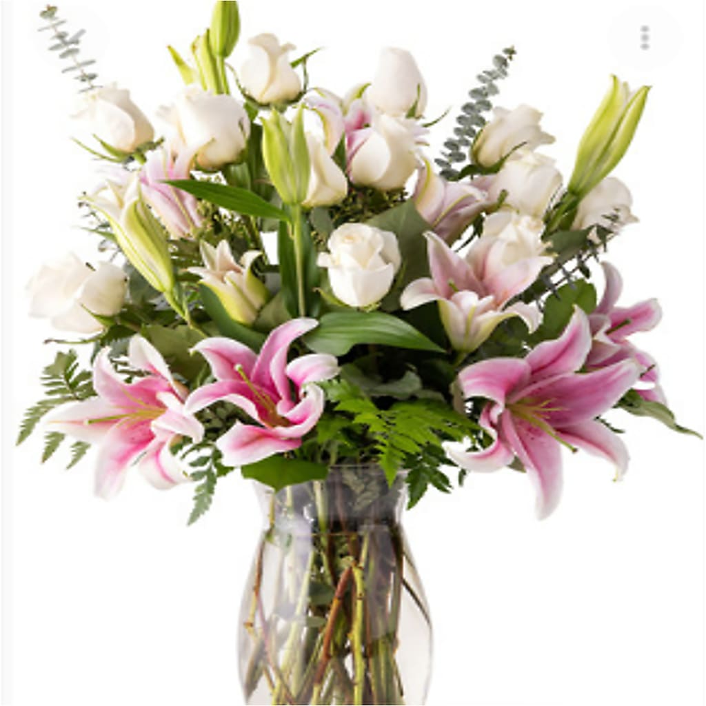 Premium Unforgettable Rose Lilly White–Safeway Norcal Flowers