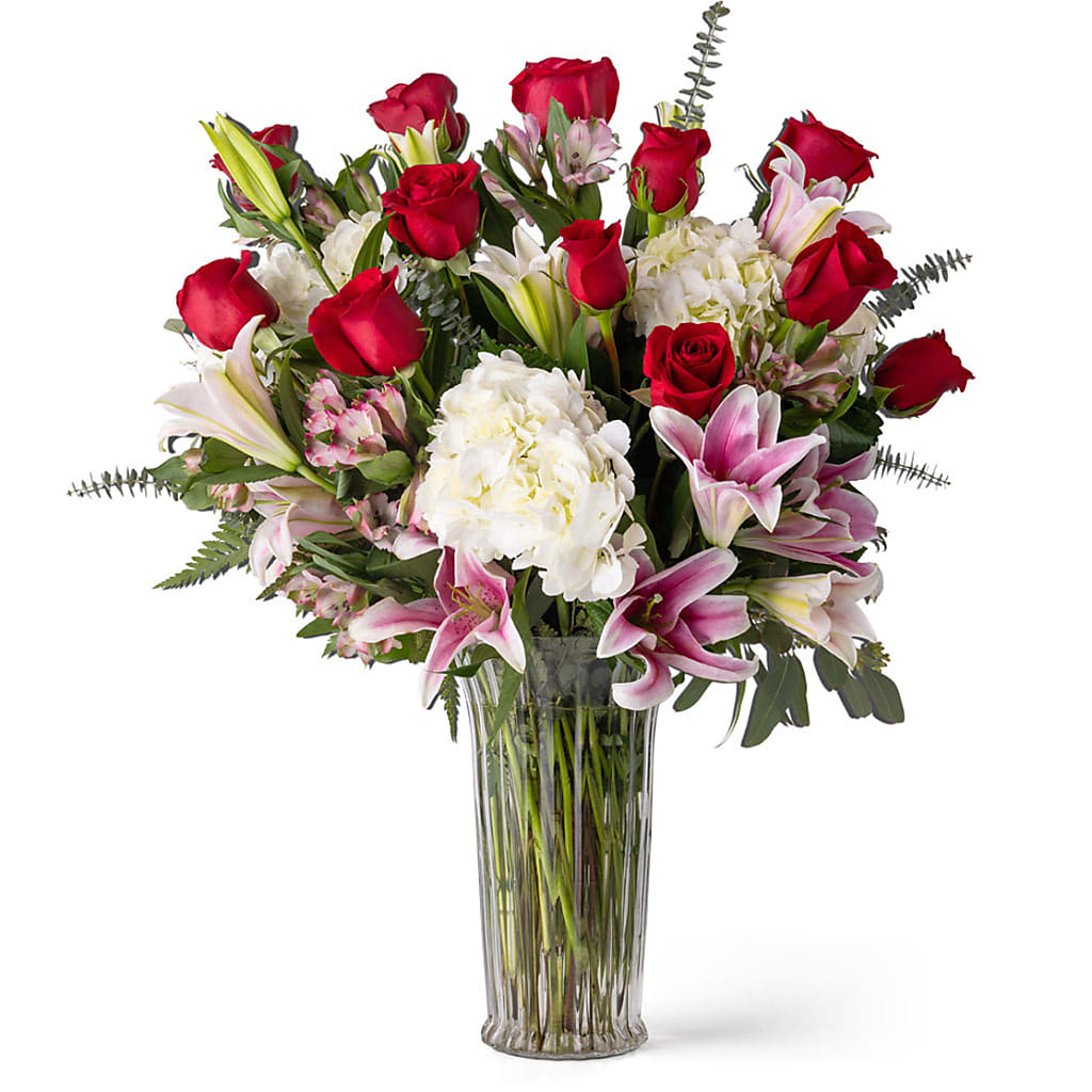 Lux Unforgettable Red Arrangement–Safeway Norcal Flowers