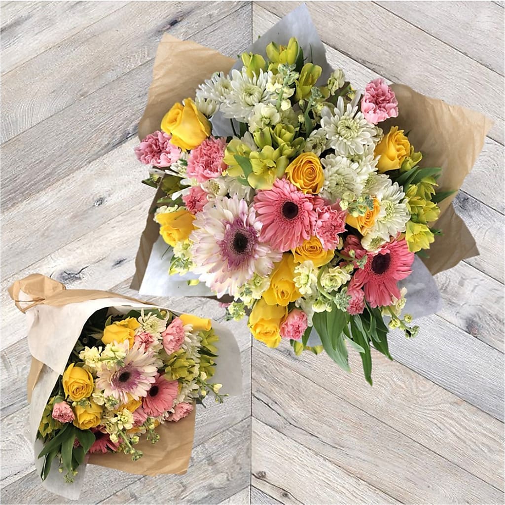 Dewdrop Wrapped Bouquet–Safeway Norcal Flowers